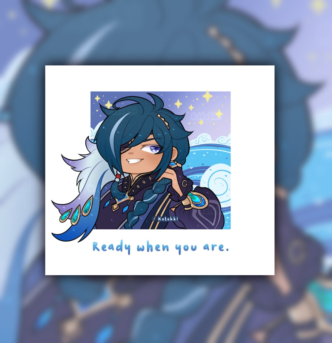 Art Print Genshin Impact Kaeya, Card Box and Gift, Print Wall Art ...