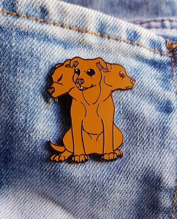 Wizarding Hard Enamel Pins Cute Cerberus - Etsy