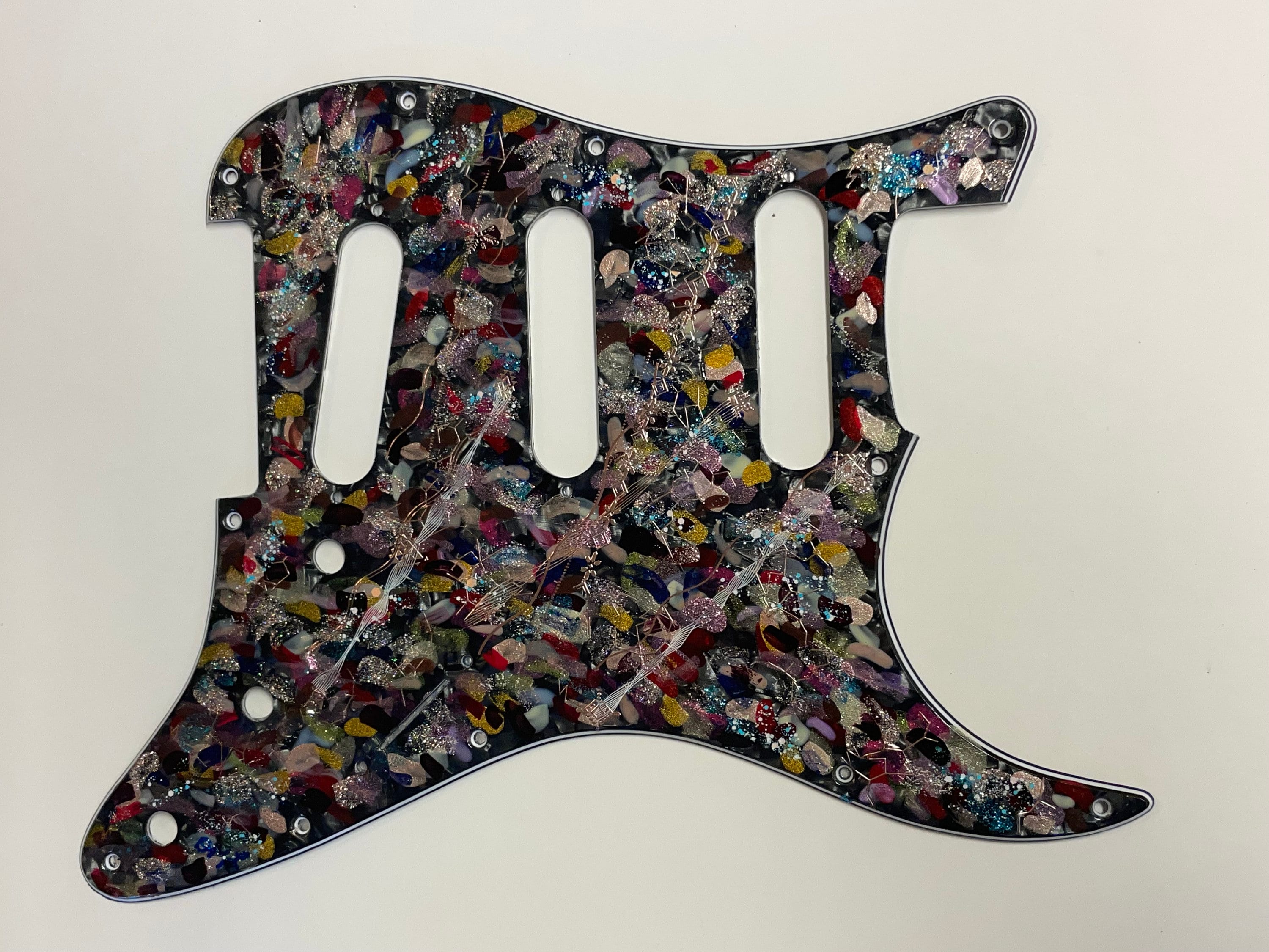 Fender Stratocaster Black, Purples Gold & Chrome Colors One of a Kind ...