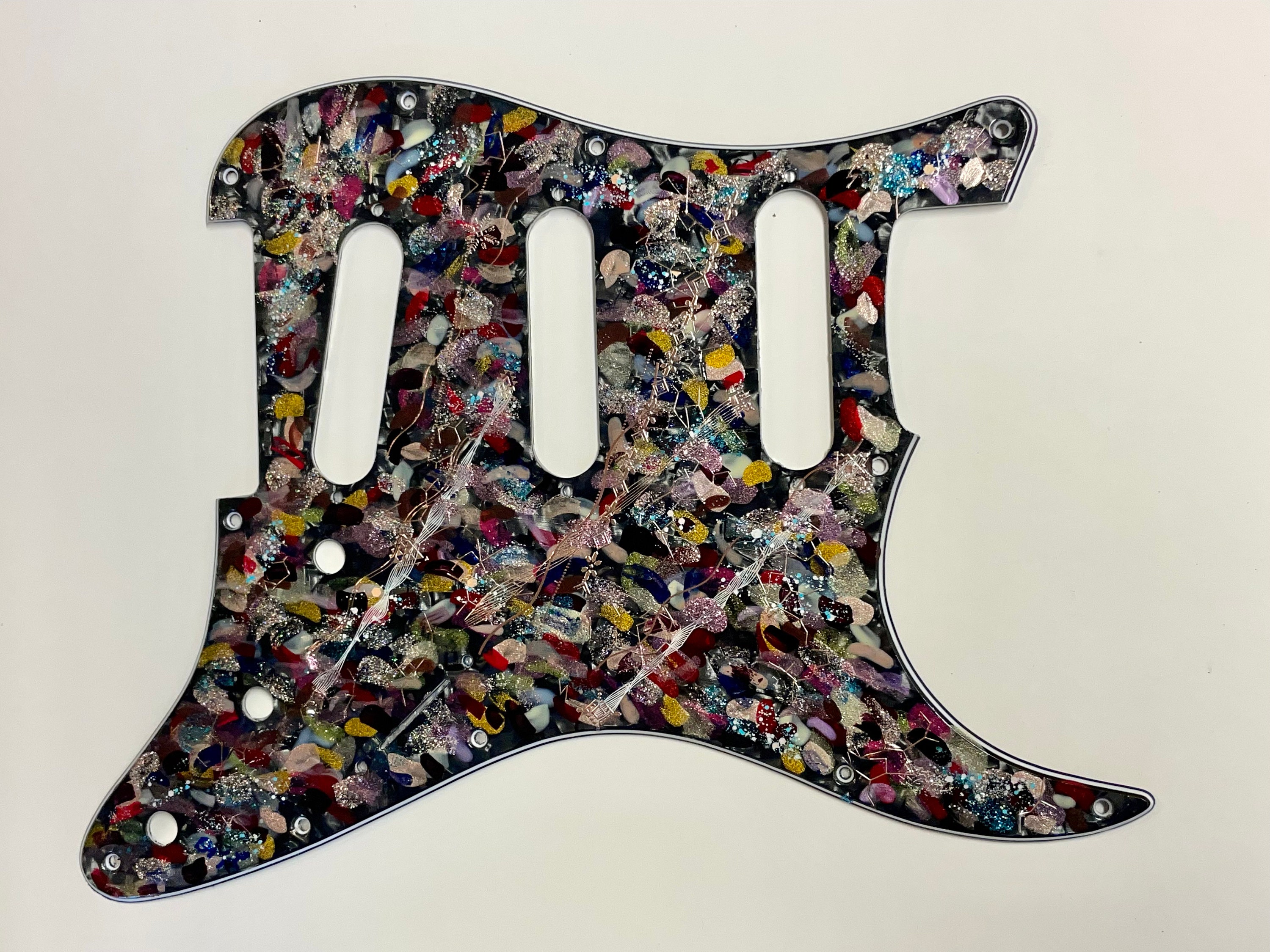 Fender Stratocaster Black, Purples Gold & Chrome Colors One of a Kind ...