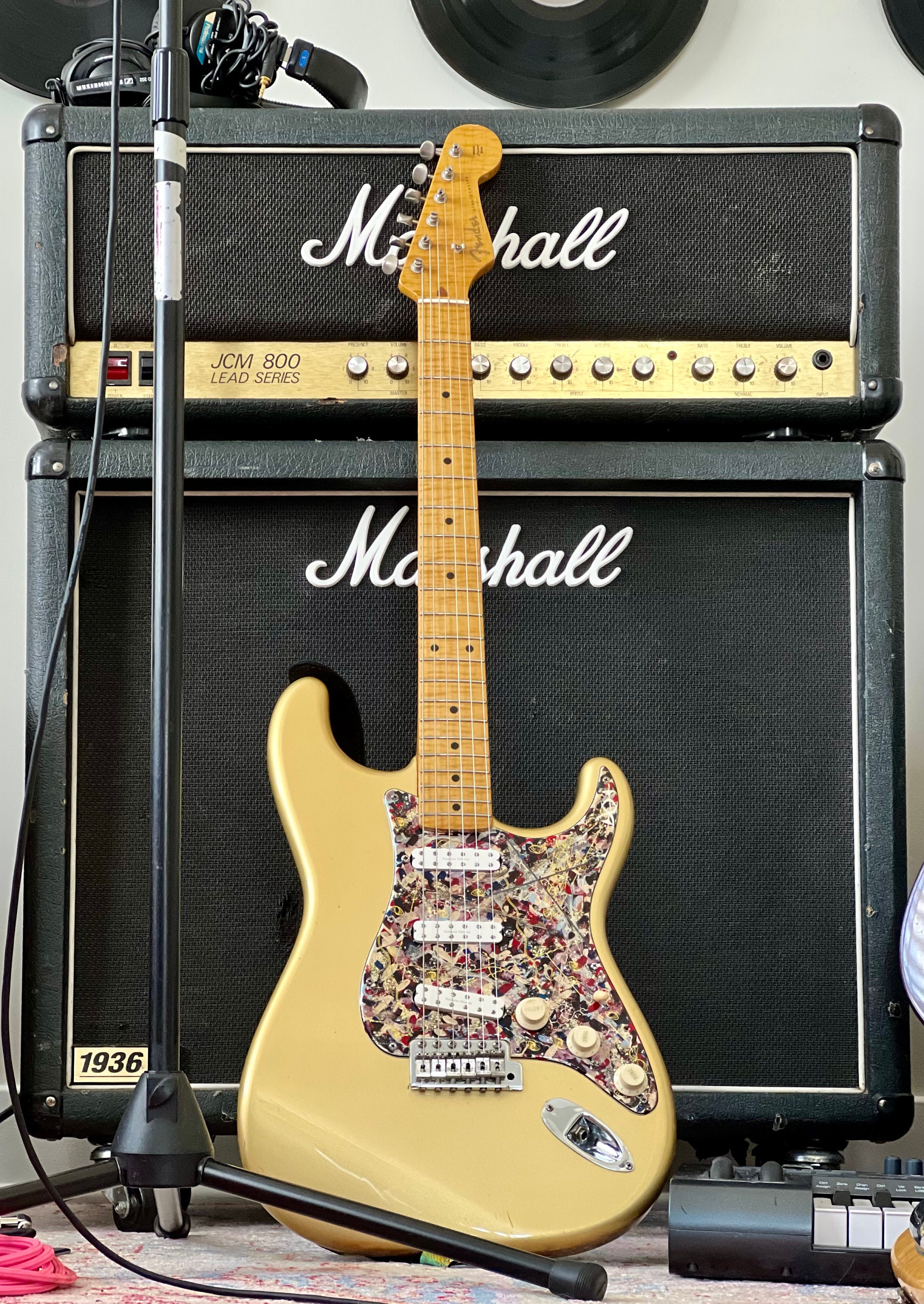 Fender Stratocaster Black, Purples Gold & Chrome Colors One of a Kind ...