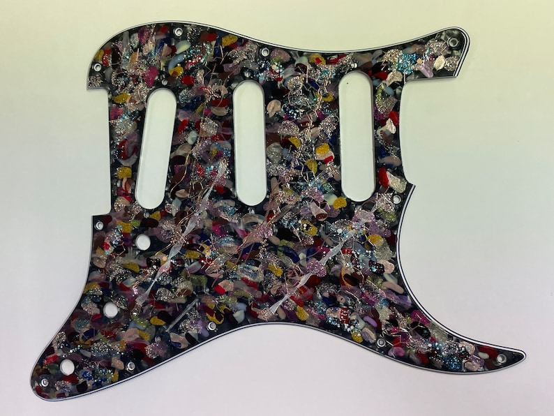 Fender Stratocaster Black, Purples Gold & Chrome Colors One of a Kind ...