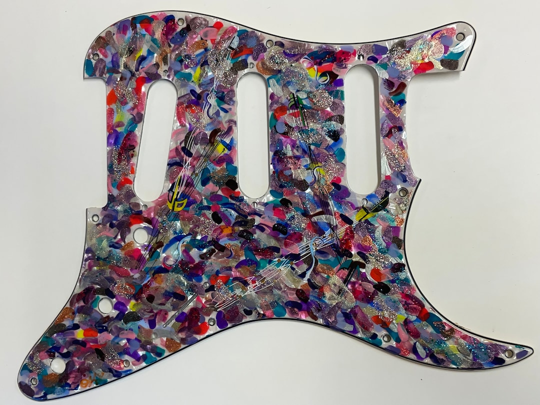 Fender Stratocaster Cream, Purple, Teal, Gold One of a Kind Hand ...