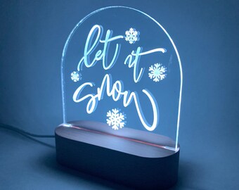 Let It Snow Led Sign - Etsy