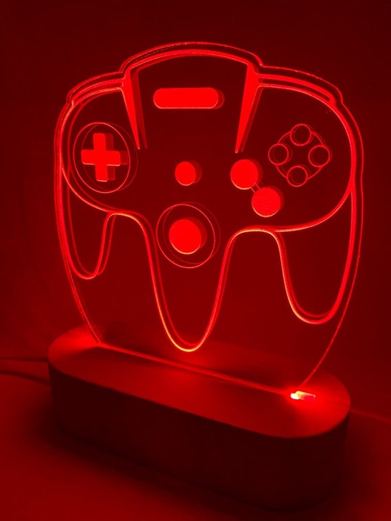 N64 Game Controller Multicolor LED Acrylic Sign - Etsy