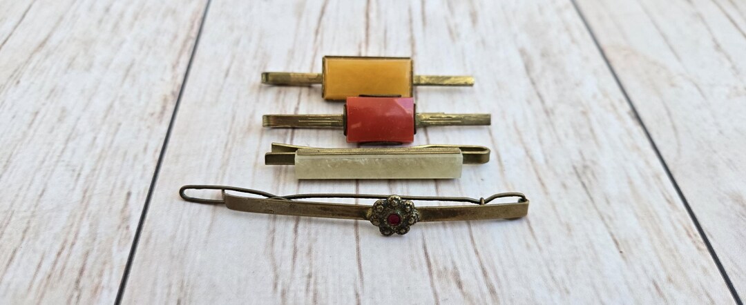 Soviet 1970s Vintage Tie Clips, Made in USSR, Collectible Men's ...