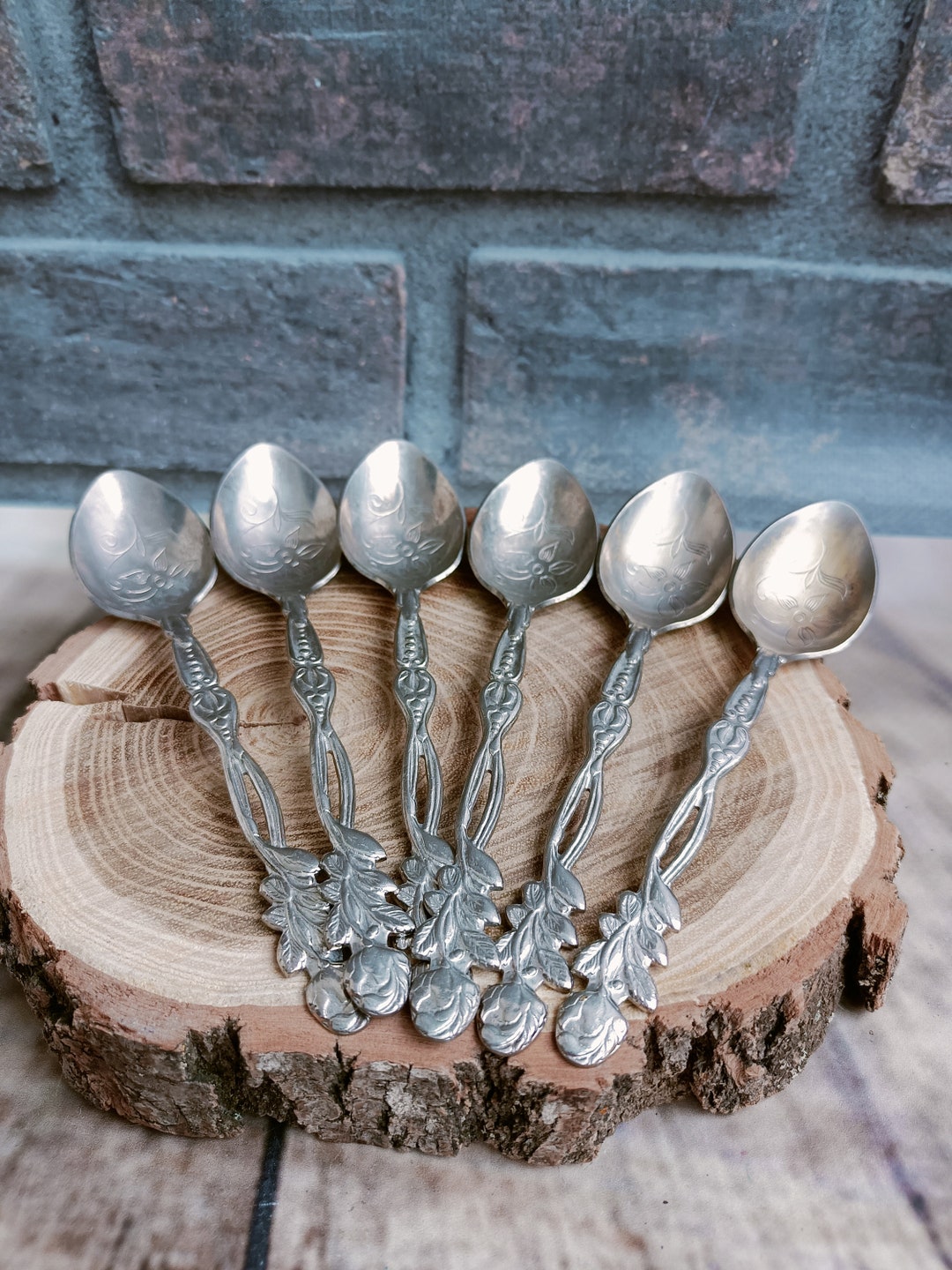 Set of 6 Vintage USSR Cupronickel Spoons, Soviet Union Tea Spoons ...