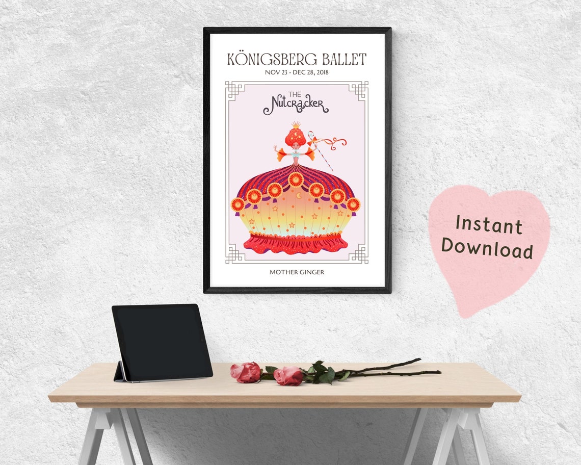Nutcracker Mother Ginger Poster Holiday Nutcracker Gift - Etsy