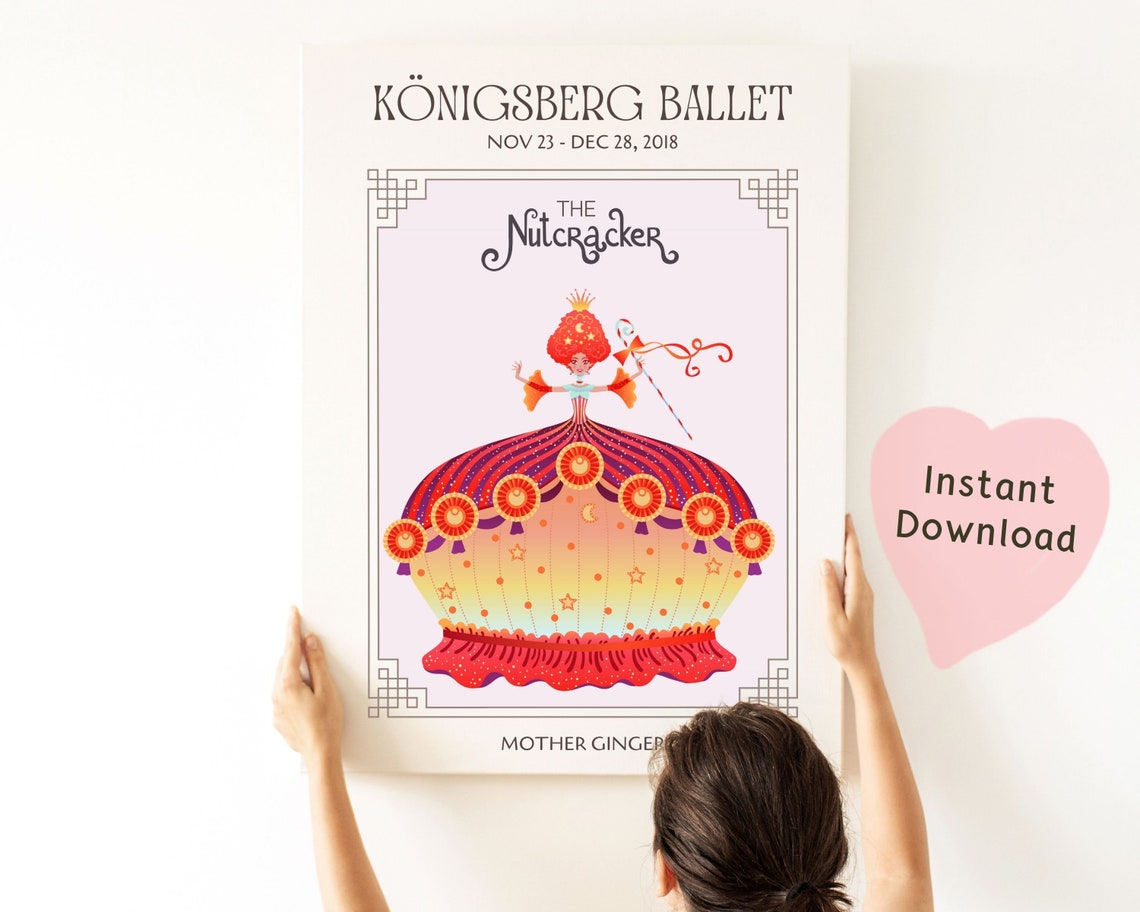 Nutcracker Mother Ginger Poster Holiday Nutcracker Gift - Etsy