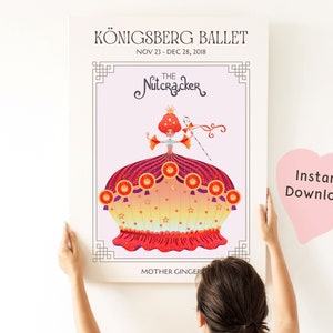 Nutcracker Mother Ginger Poster | Holiday Nutcracker Gift | Dance ...