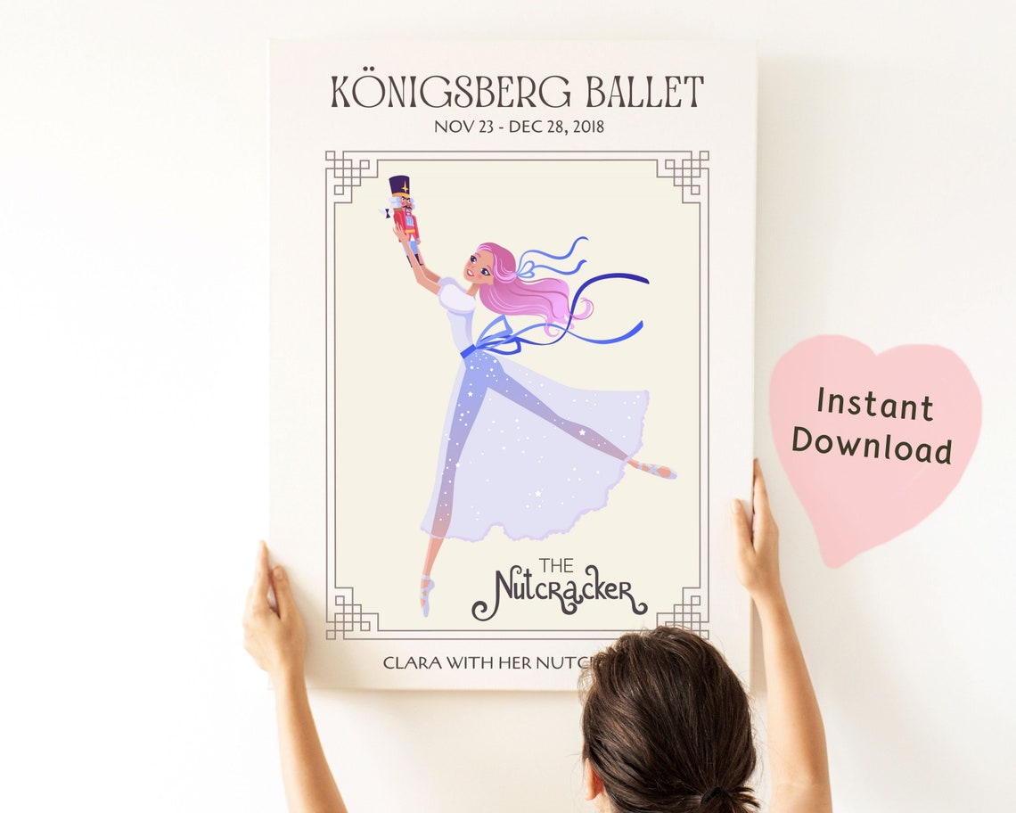Nutcracker Clara Poster Holiday Nutcracker Gifts Dance - Etsy