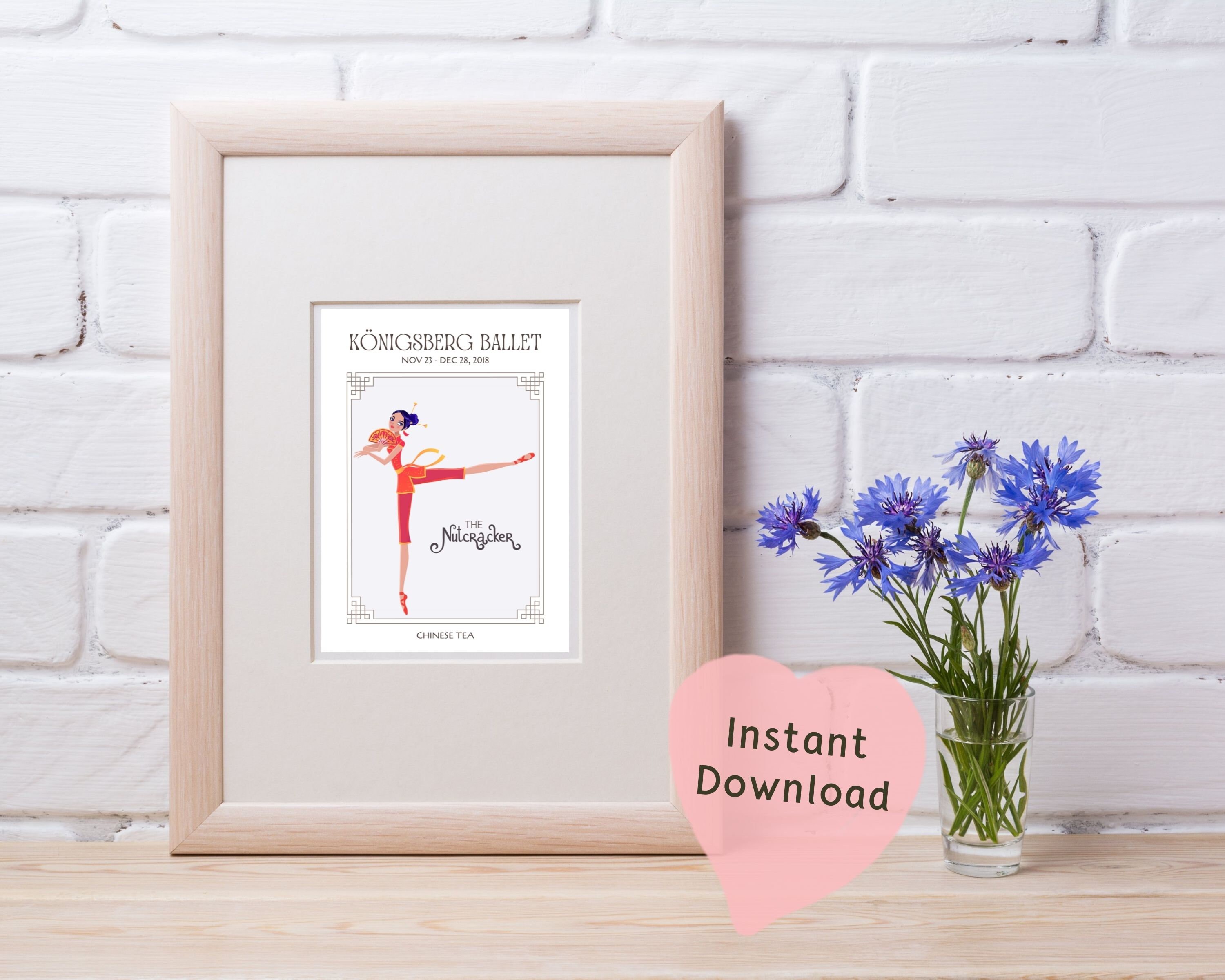 Nutcracker Chinese Tea Poster | Holiday Nutcracker Gifts | Dance ...