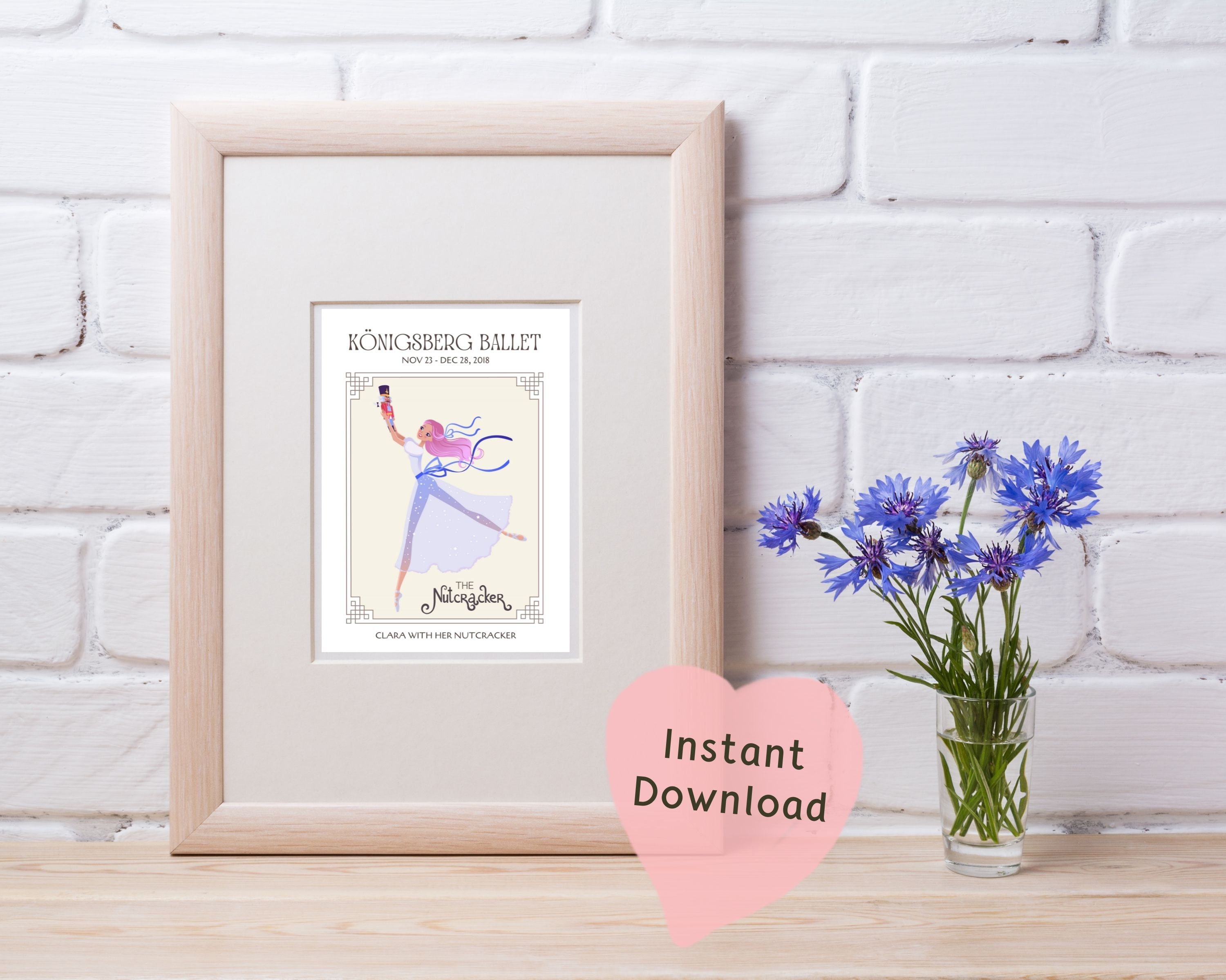 Nutcracker Clara Poster | Holiday Nutcracker Gifts | Dance Holiday ...