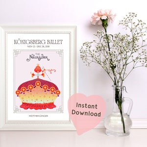 Nutcracker Mother Ginger Poster | Holiday Nutcracker Gift | Dance ...