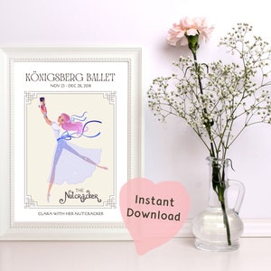 Nutcracker Clara Poster | Holiday Nutcracker Gifts | Dance Holiday ...