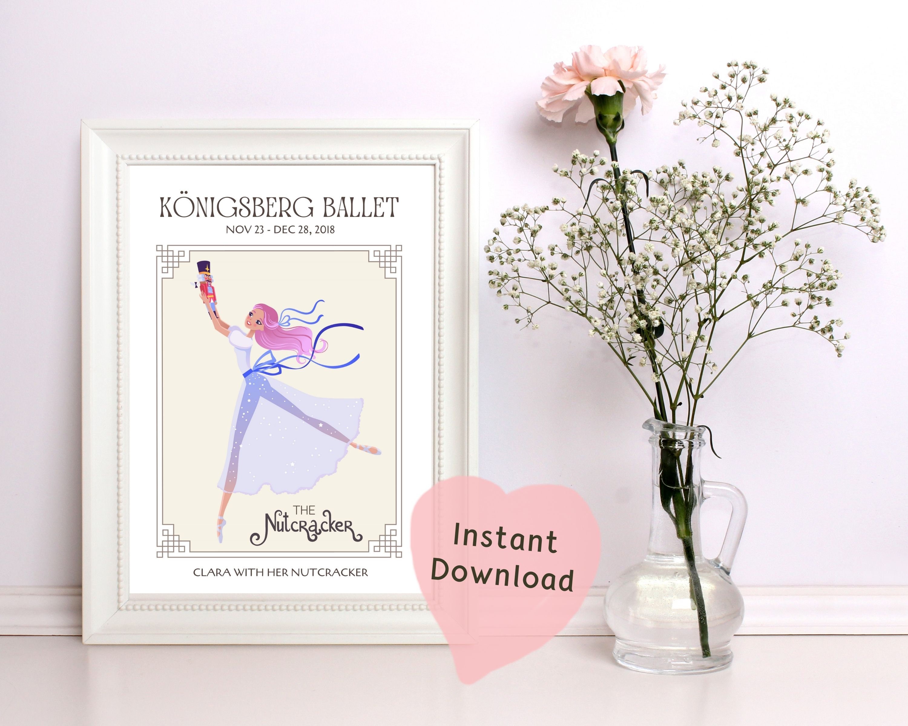Nutcracker Clara Poster Holiday Nutcracker Gifts Dance Holiday Gifts ...