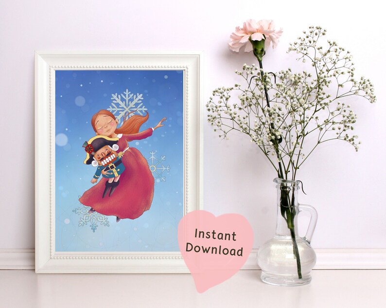 Clara | Nutcracker Printable Wall Art | Nutcracker Ballet Christmas Art ...