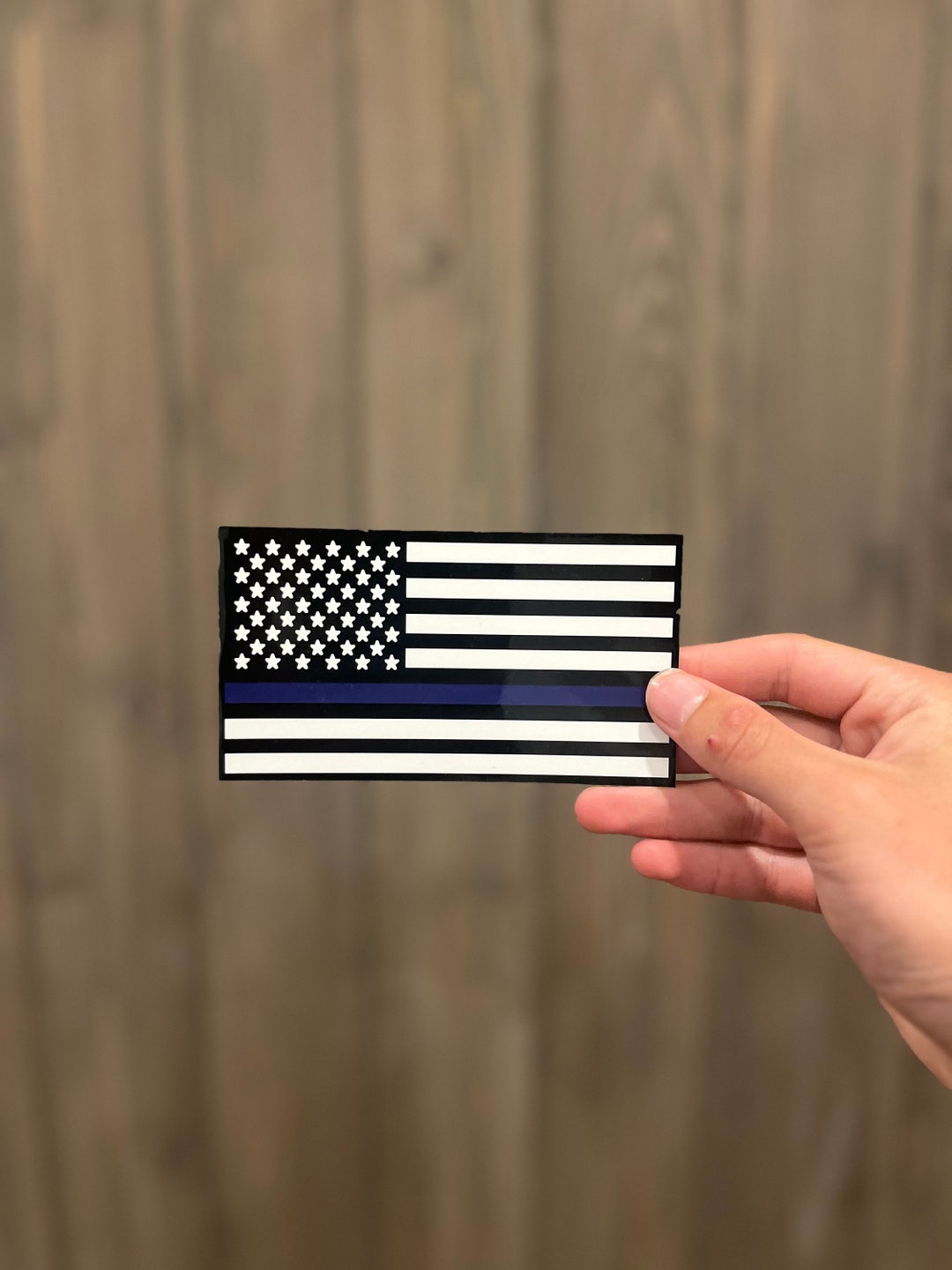 Blue Line Flag Decal American Flag Car Window Decal Law Enforcement ...