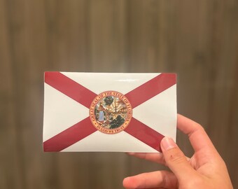 6 Mini Florida State Flag Stickers FL Beach Ocean Sea Car Truck Tag ...