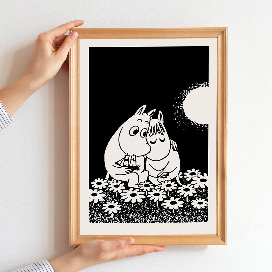 Moomin Art Poster Mumintroll illustration art Tove Jansson | Etsy