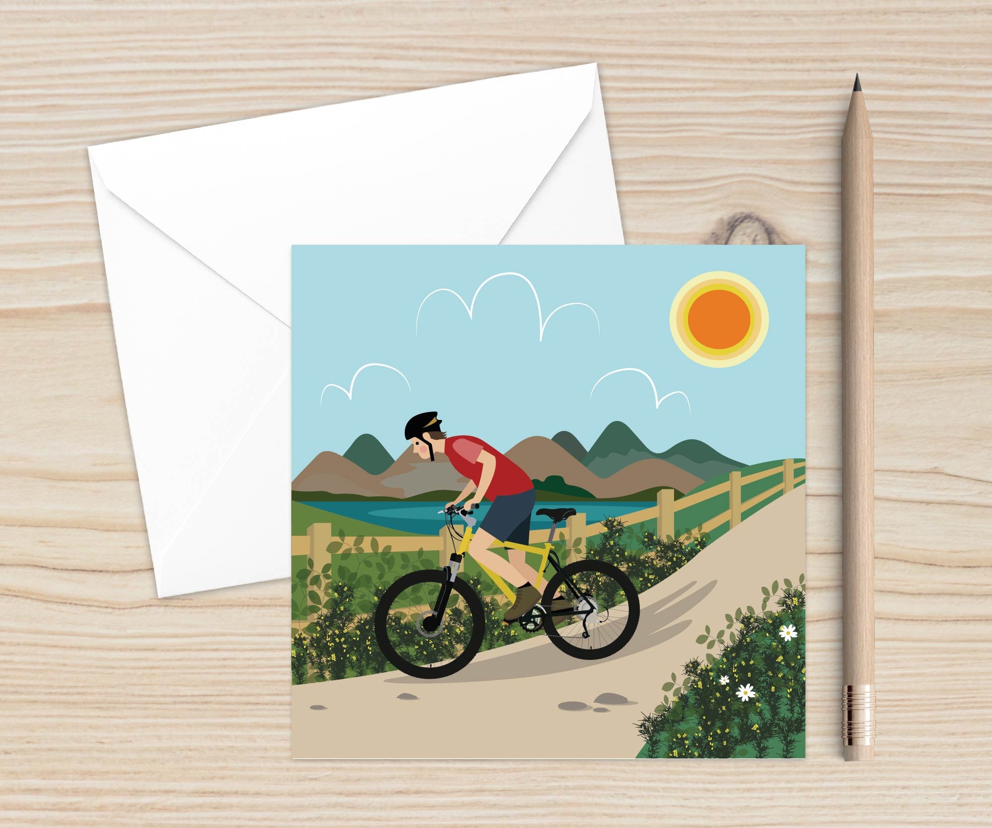 Blank Cards Happy Birthday Countryside Mountains Mountain - Etsy UK