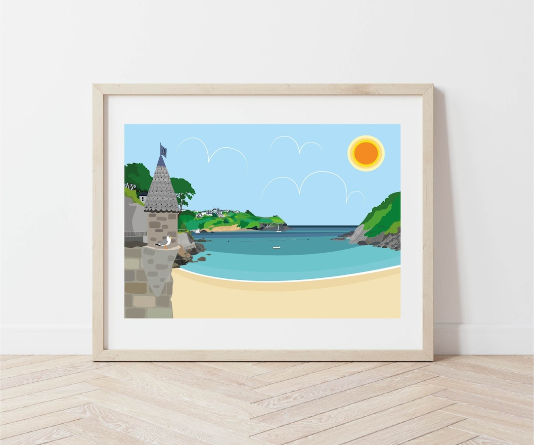 Readymoney Cove Art Print: Fowey Cornwall Coastal Home Decor - Etsy