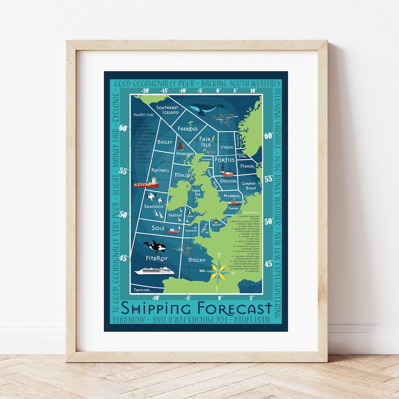 Coastal Framed Maps - Etsy UK
