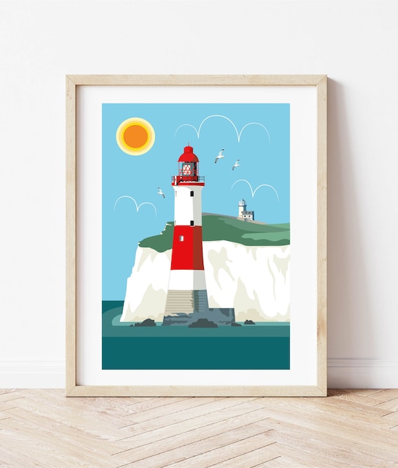 Lighthouse Print Artwork Prints for Framing Illustrator | Etsy