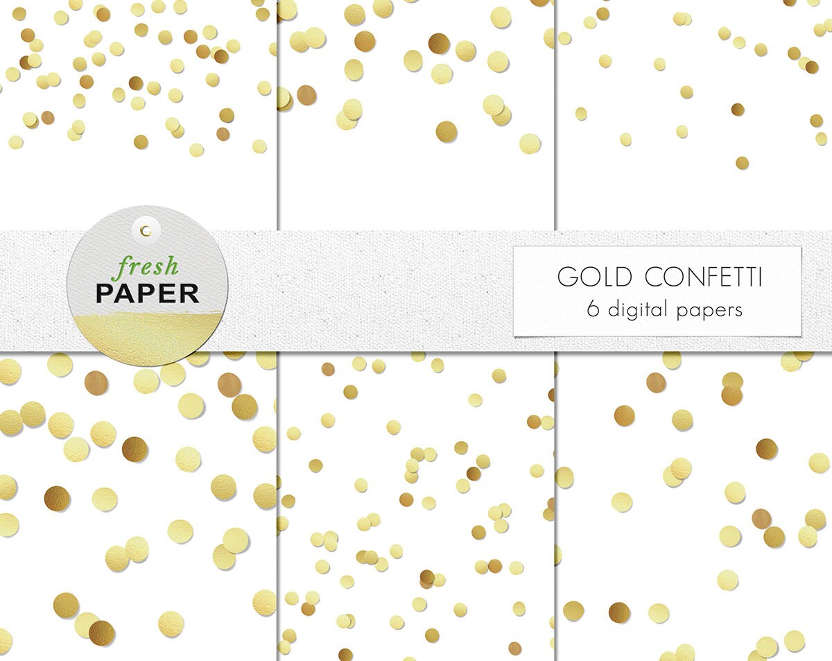 Scrapbooking Embellishments Craft Supplies & Tools Gold confetti ...