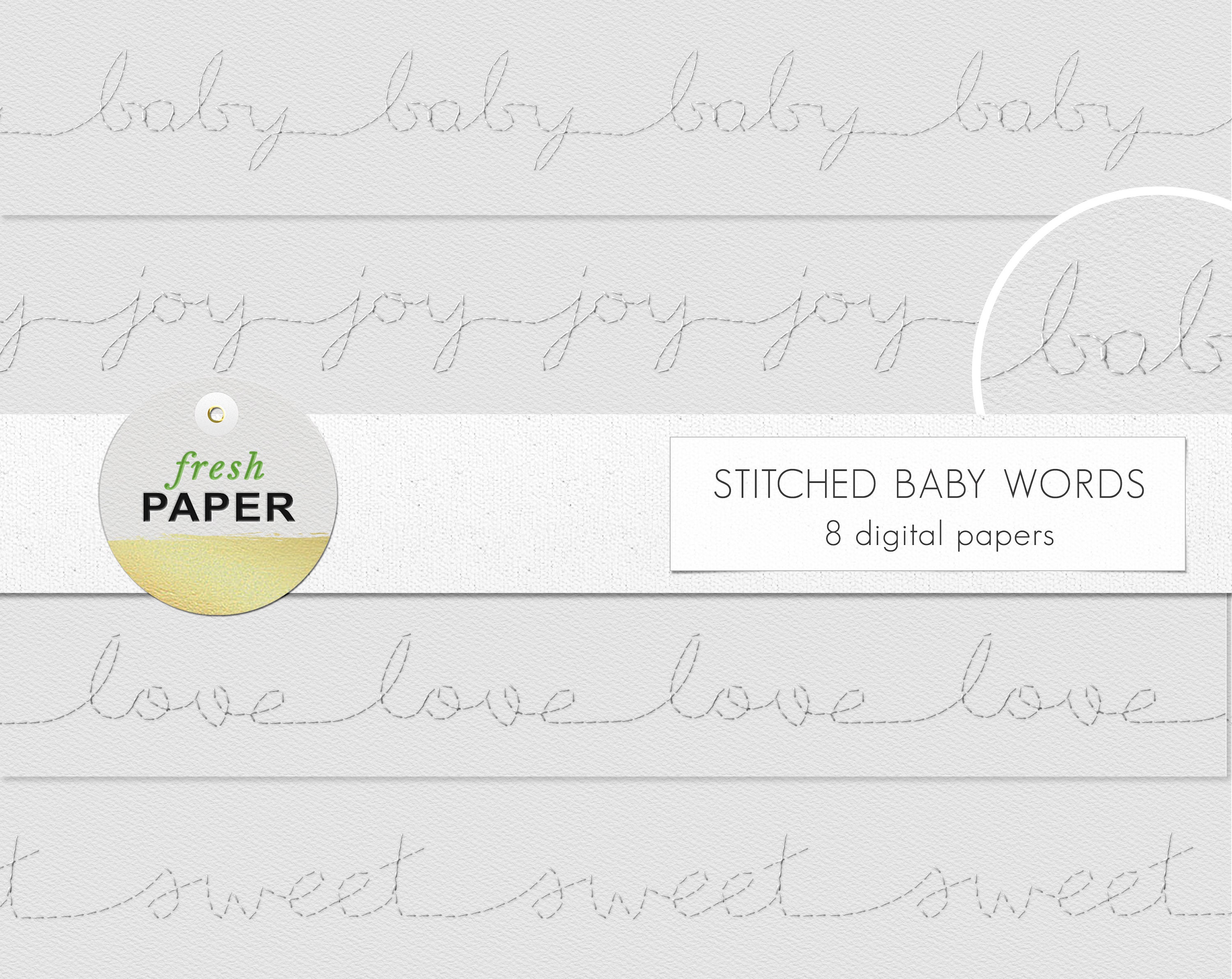 Baby Digital Paper, Baby Book Clipart, Nursery Digital Paper, Love ...