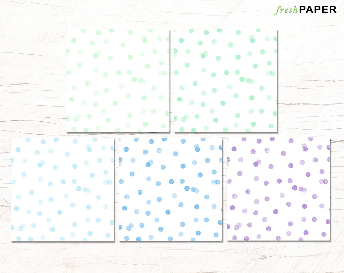 Stamped Rainbow Dots Digital Paper, Rainbow Digital Paper, Polka Dot ...