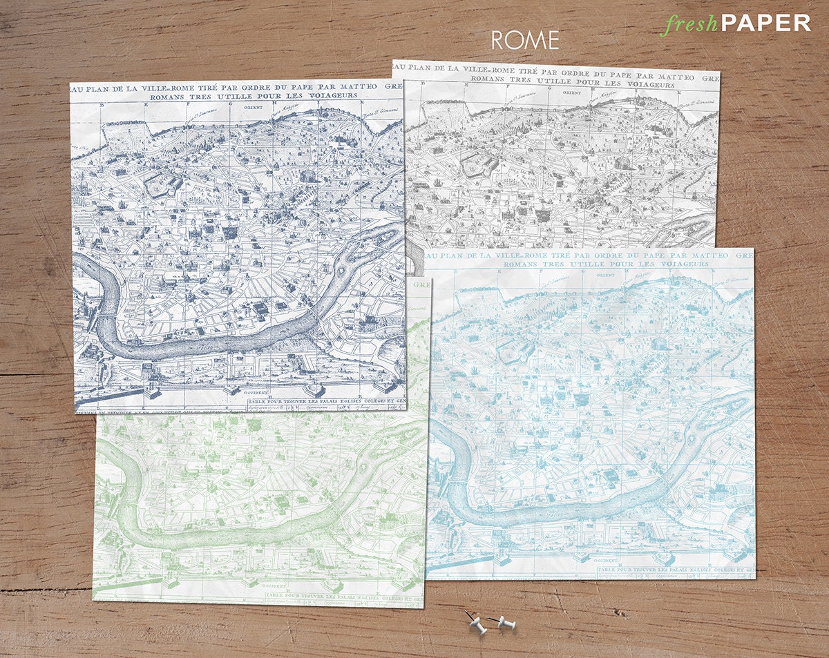 Map Digital Paper, City Maps, Vintage Maps, Maps, London Map, Rome Map ...