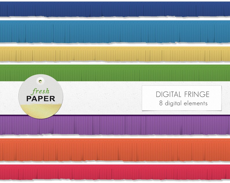 Digital Fringe, Fringe Clipart, Digital Paper Fringe, Fringe Border ...