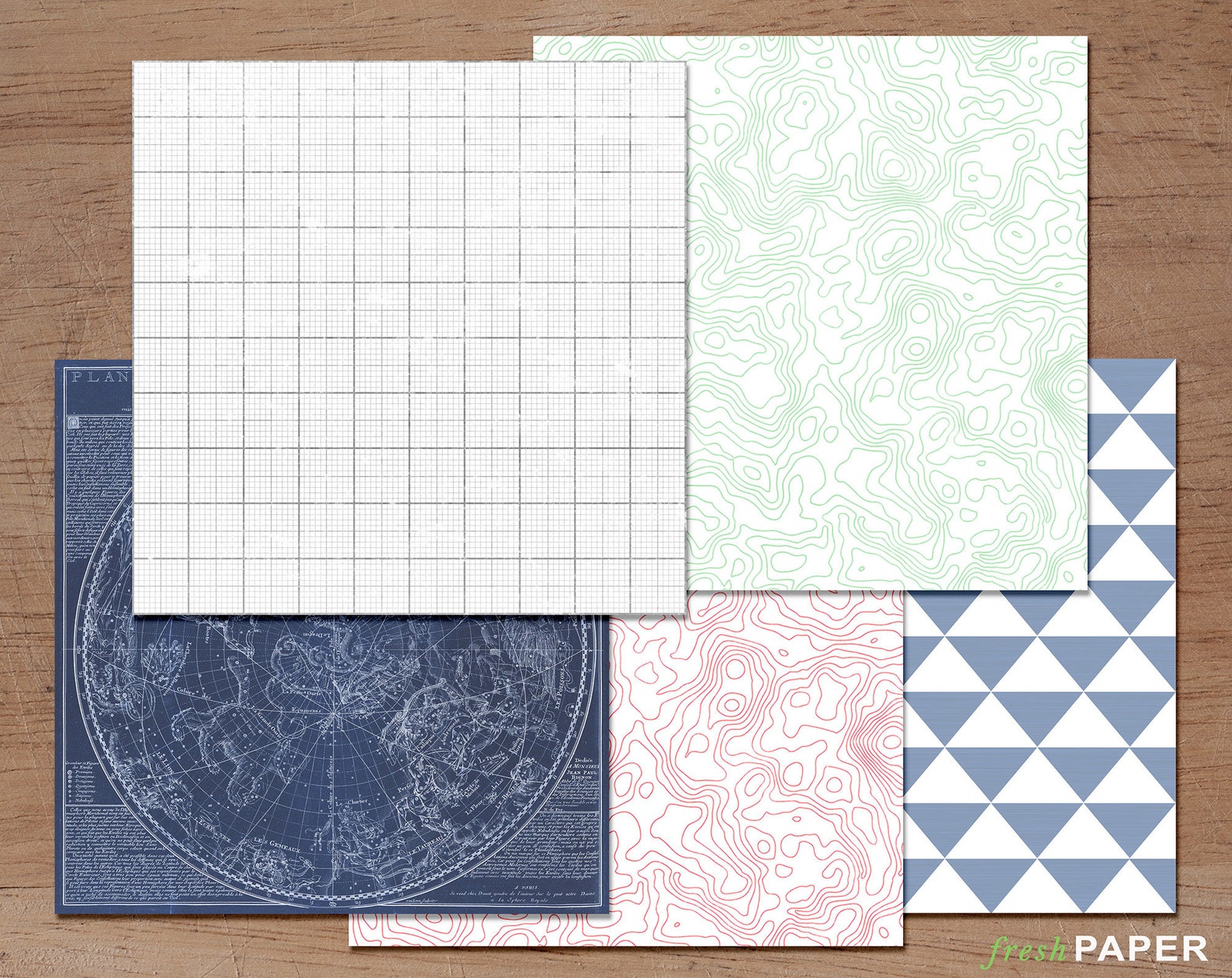 Nature Digital Scrapbooking Kit, Nature Clipart, Nature Digital Paper ...