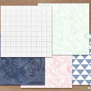 Nature Digital Scrapbooking Kit, Nature Clipart, Nature Digital Paper ...