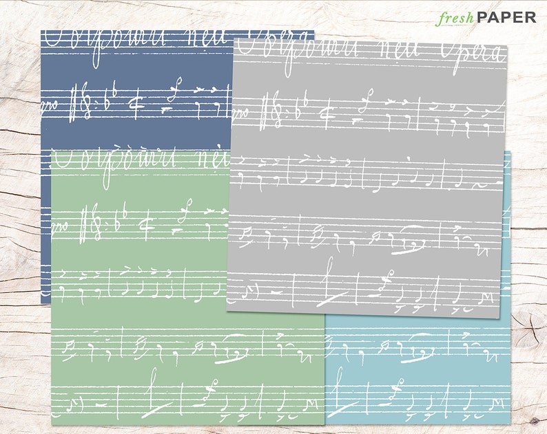 Sheet Music Digital Paper, Music Digital Paper, Music Notes Digital ...