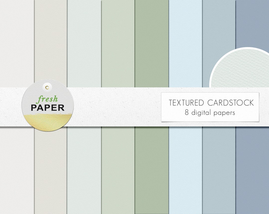 Digital Cardstock Natural Colors, Digital Paper, Blue Cardstock, Green ...