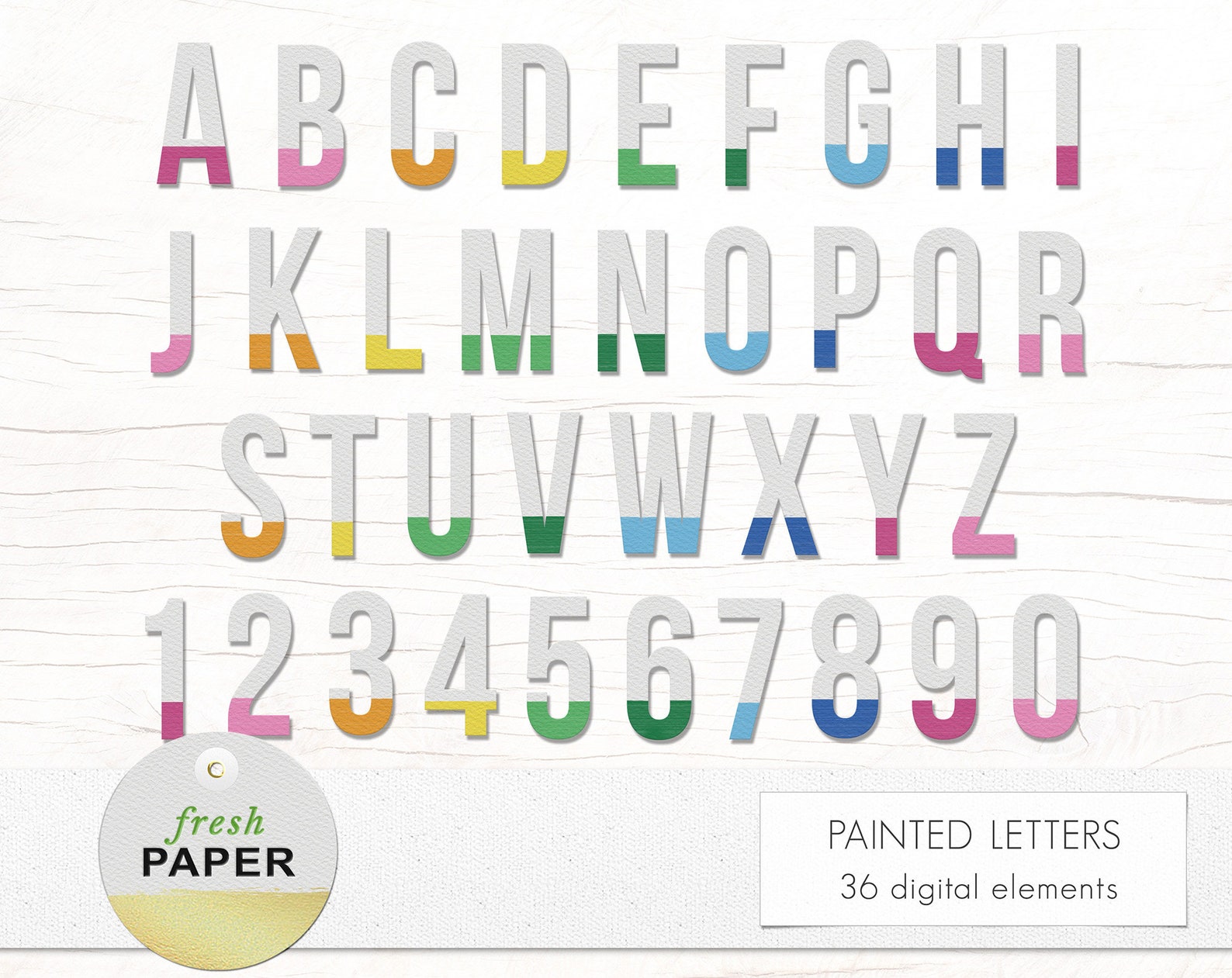 Letter Clipart, Colorful Letters, Rainbow Letters Clipart, Color ...