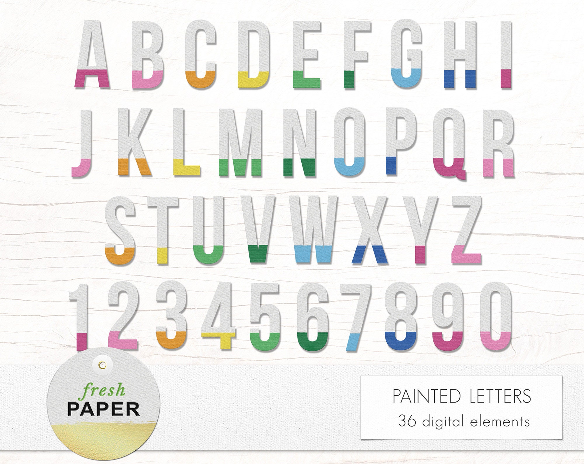 Letter Clipart, Colorful Letters, Rainbow Letters Clipart, Color ...