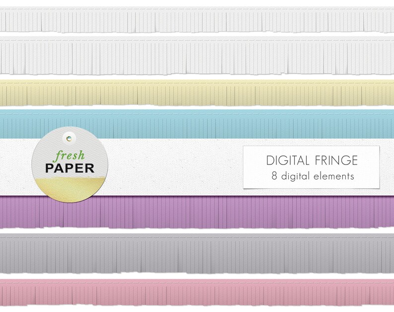 Fringe Clipart, Fringe Border, Digital Stickers, Digital Fringe ...