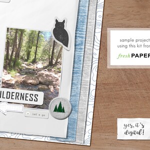 Nature Digital Scrapbooking Kit, Nature Clipart, Nature Digital Paper ...