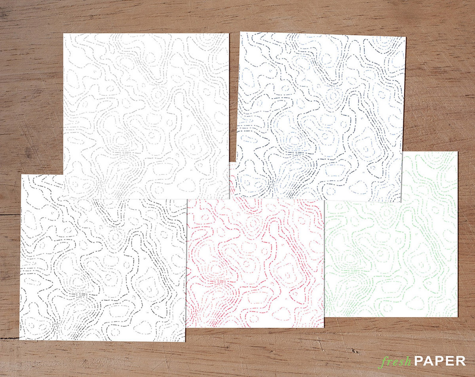 Topographic Map Digital Paper, Topo Digital Paper, Map Digital Paper ...