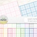 Digital Graph Paper, Grid Digital Paper, Rainbow Graph Paper, Scrapbook ...