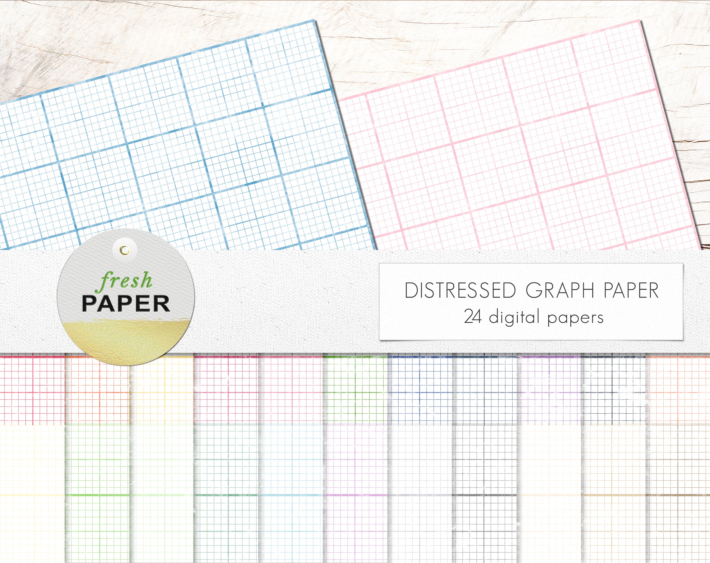 Digital Graph Paper, Distressed Graph Paper, Graph Paper, Grid Paper ...