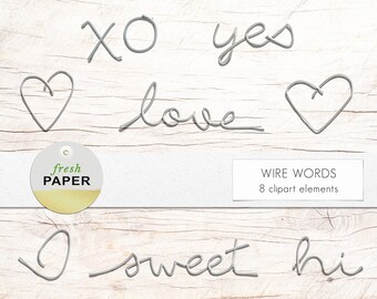 Metal Wire Words - Etsy