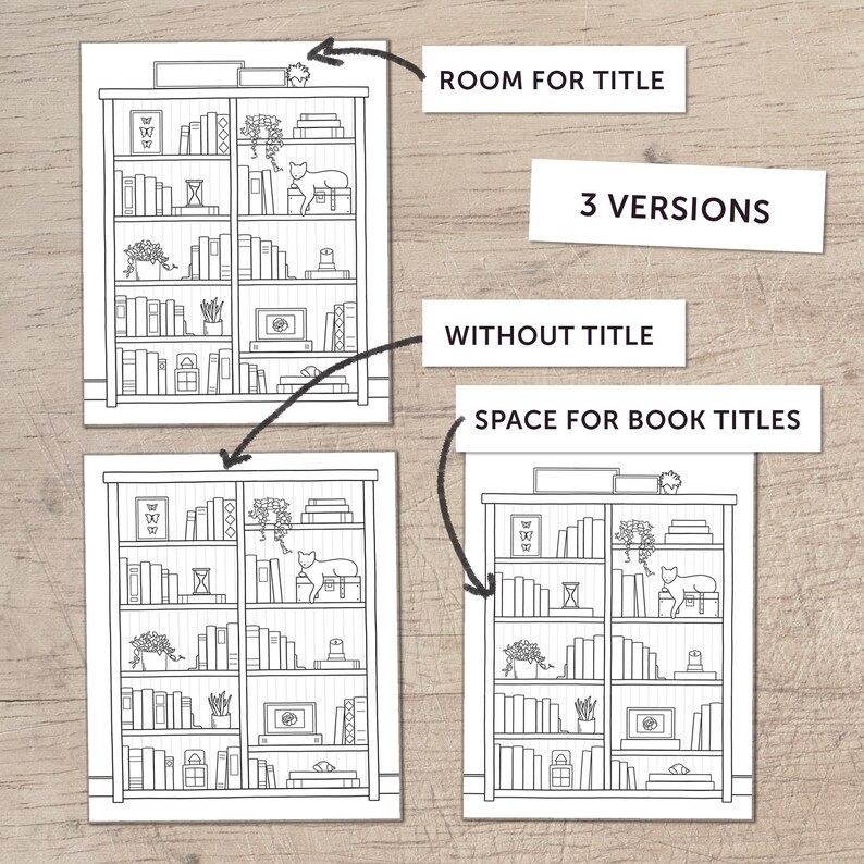 Bookshelf Reading Tracker Printable, 50 Book Tracker, Bookshelf Reading ...