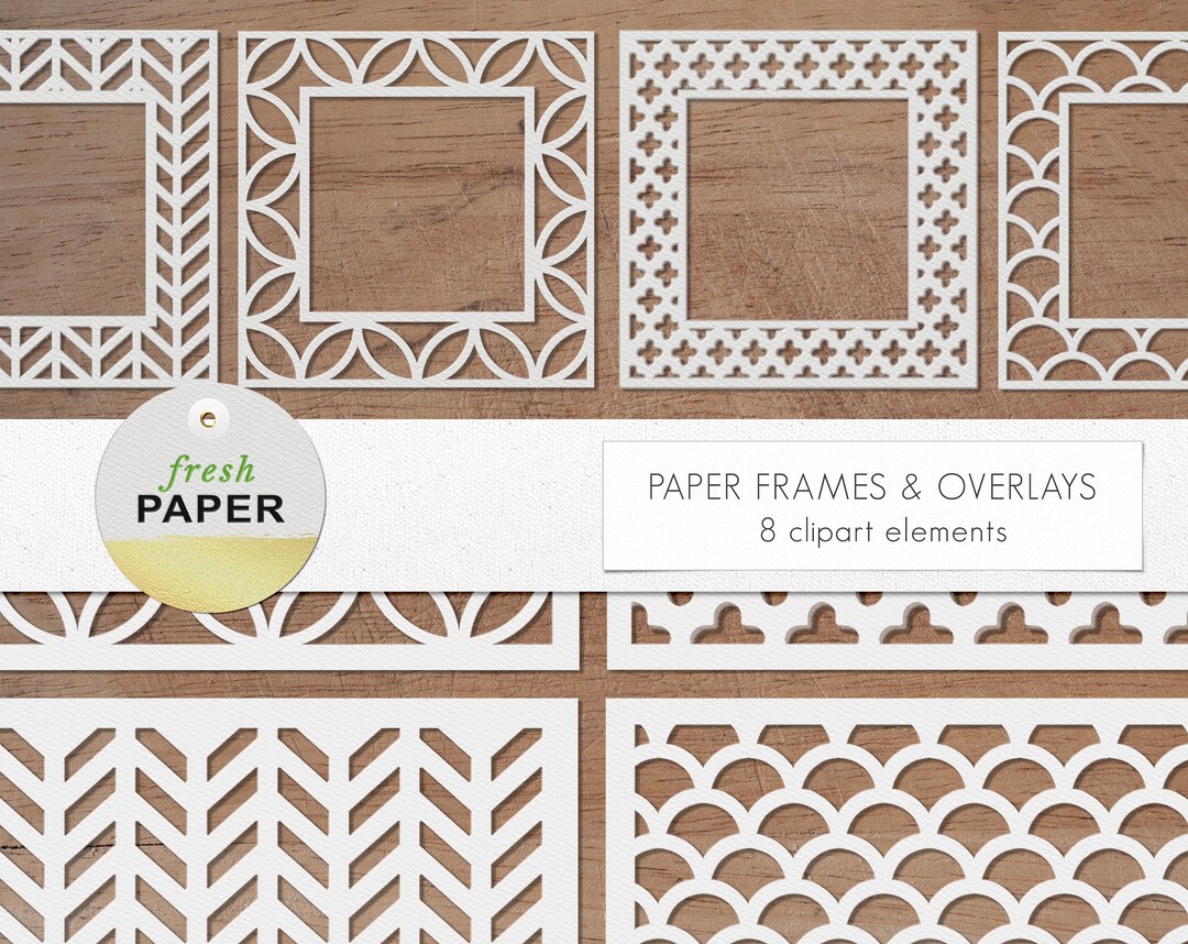 Digital Photo Frames and Overlays, Digital Scrapbook Frames, Clipart ...