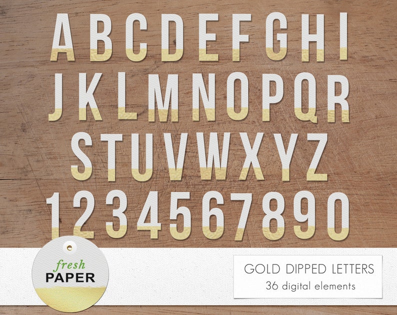 Letter Clipart, Gold Letters, Digital Stickers, Gold Alphabet Clipart ...