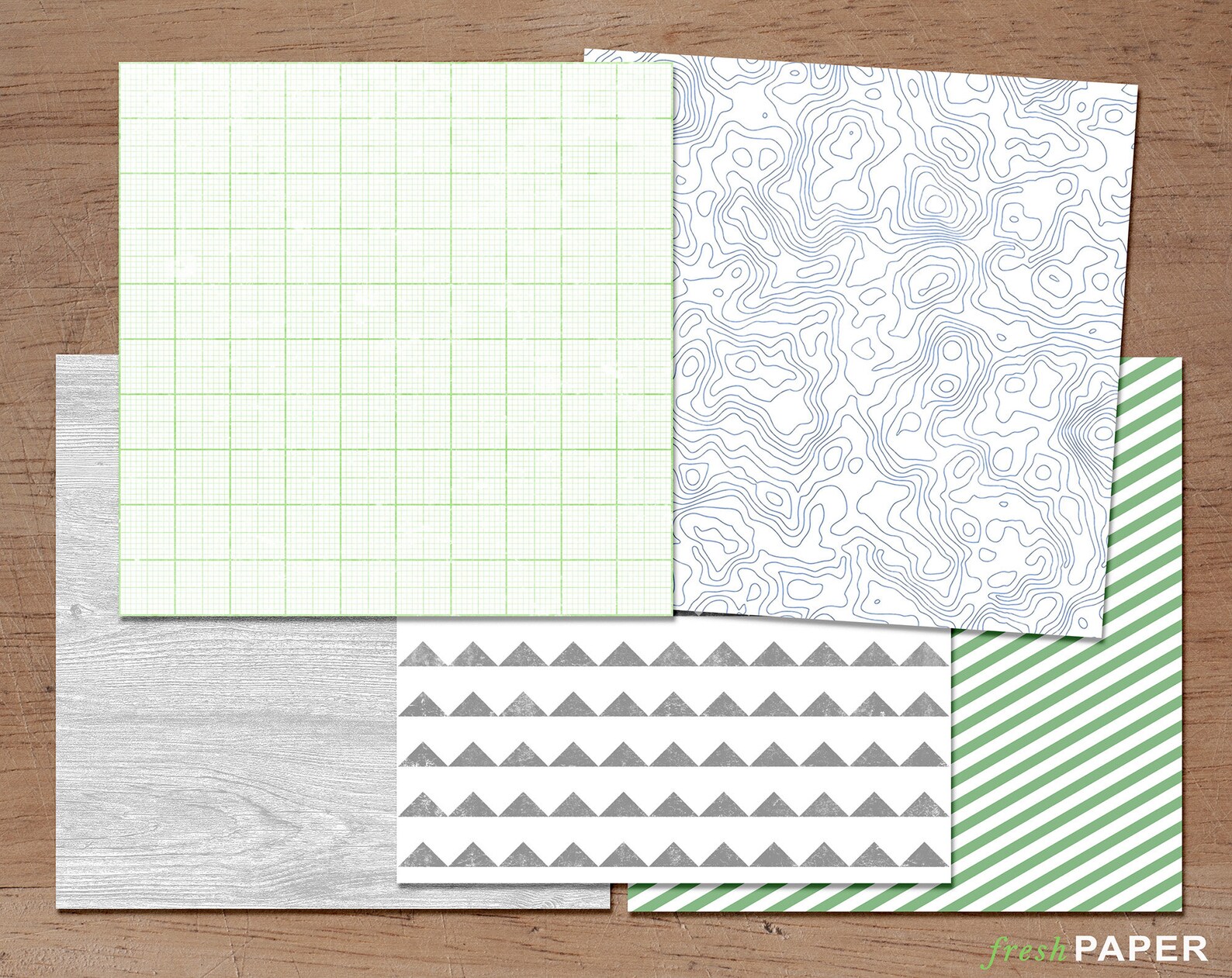 Nature Digital Scrapbooking Kit, Nature Clipart, Nature Digital Paper ...