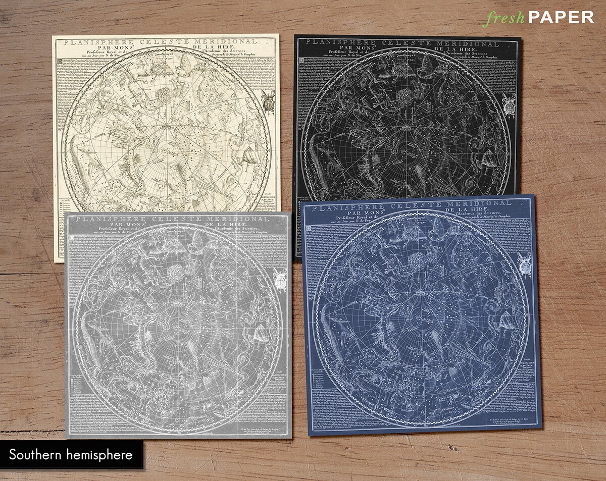 Constellation Digital Paper, Star Digital Paper, Night Sky Digital ...